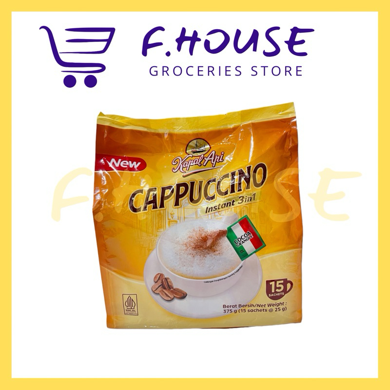 Kapal Api Brand Cappuccino Instant 3 In 1 (15’s X 25g) | Lazada