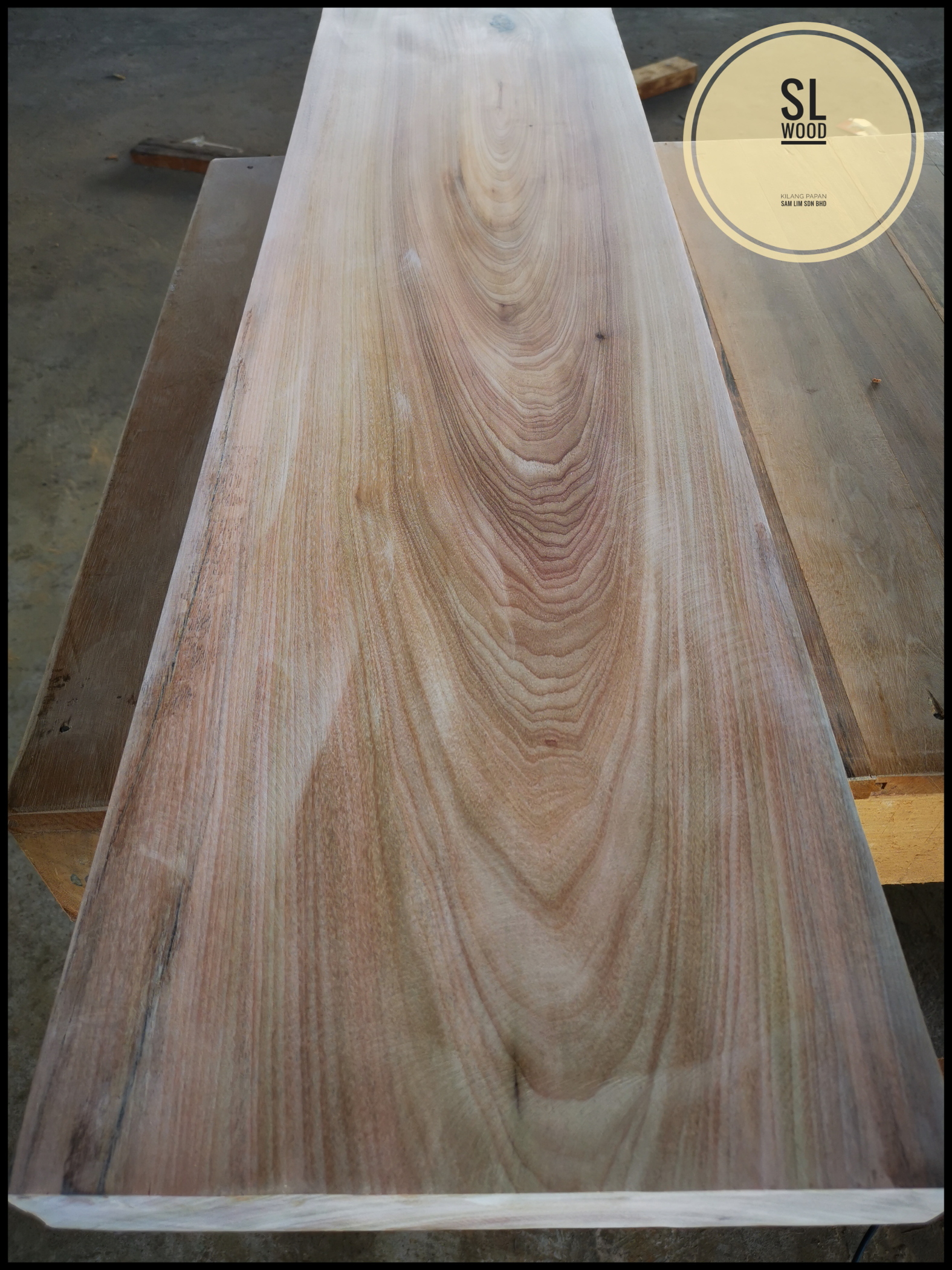 Surian Batu Hard Wood Live Edge Timber 2"inch(T) × 30"inch(W) = 5'feet ...