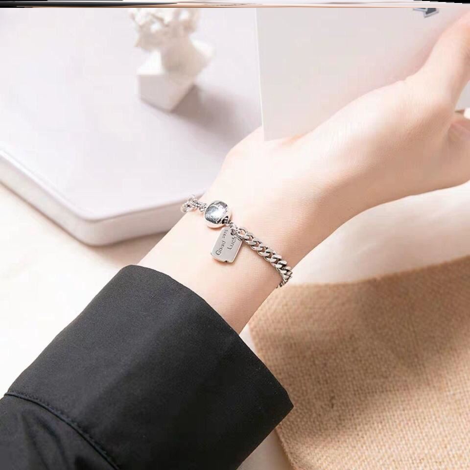 Sale】925 Square Brand Luck Bracelet Female Korean Style Ins Niche ...