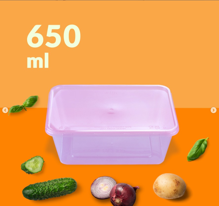 650ML (1 Dus) Kiip Thinwall Food Container Kotak Makan Box Plastik ...