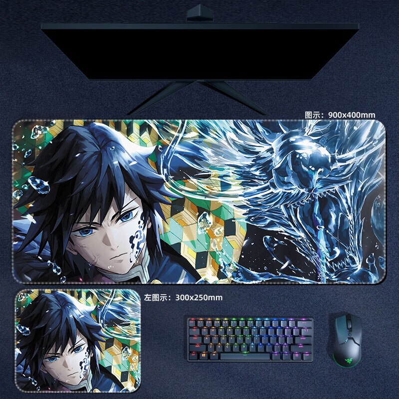 Anime Demon Slayer Mouse Pad Xxl Kyoujurou Giyuu Nezuko Tanjirou ...