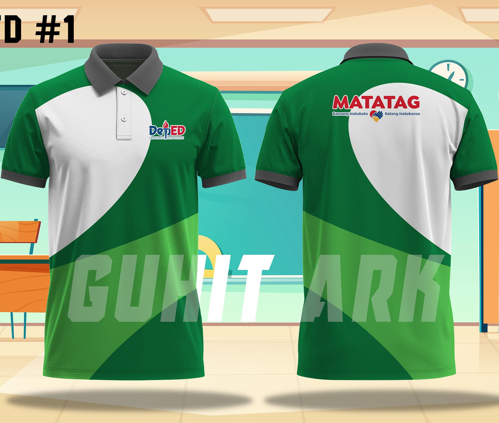 PL-D#1 DEPED MATATAG POLO UNIFORM FULL SUBLIMATION POLO-Shirt FOR WOMEN ...