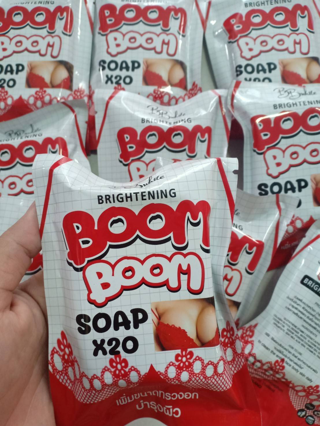 (แพ็ค 2 ก้อน)สบู่นมโต สบู่เพี่มขนาดทรวงอก บูมบูม Boom Boom Soap x20 ...