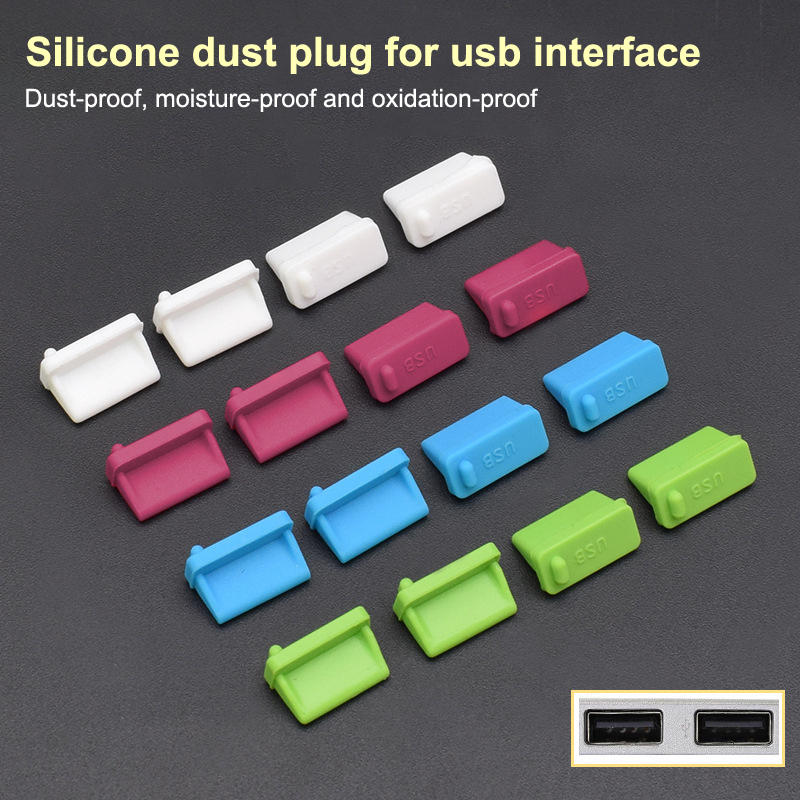 10PCS USB Port Colorful Silicone Anti Dust Plug Usb3.0 Standard Data ...