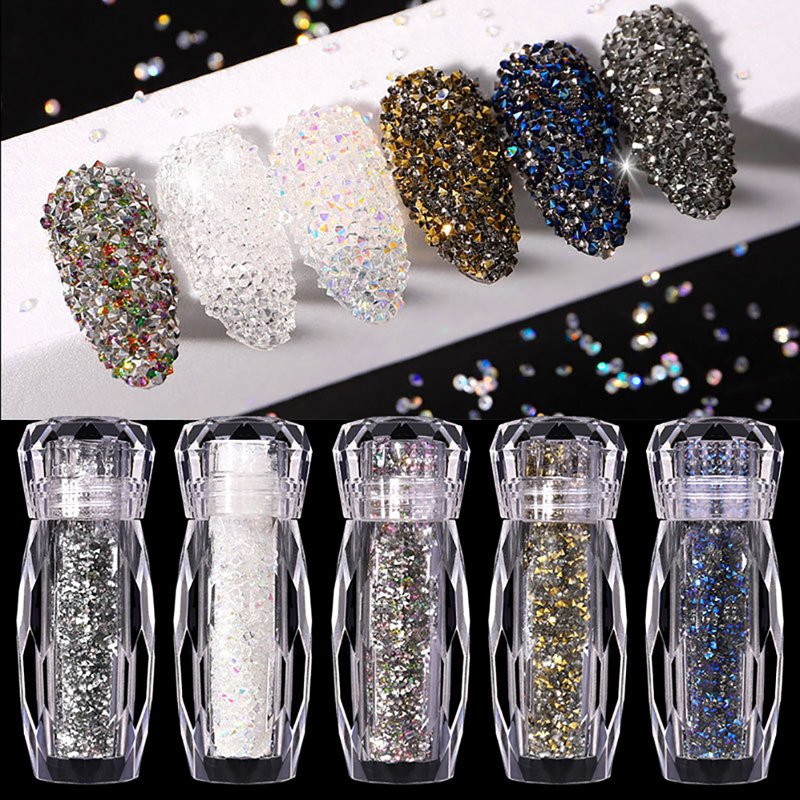 Crystal Pixie 3D Nail Art Gems Micro Zircon 0.6-1.2mm Mini Rhinestones ...