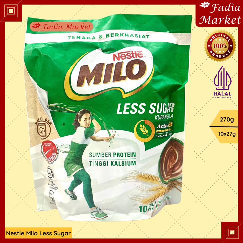 Nestle Milo Malaysia 3 in 1 Susu Chocolate Coklat Less Sugar Kurang ...