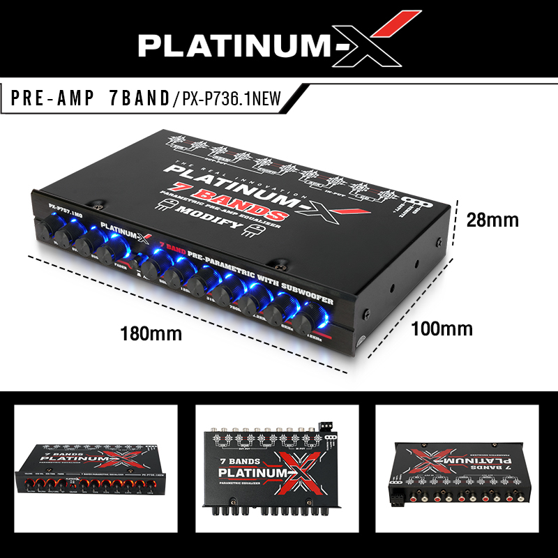 PLATINUM-X ปรีแอมป์รถยนต์ 7แบนด์ PX-P737EXPX-P736.1NEW แต่งเสียงได้ดี ...