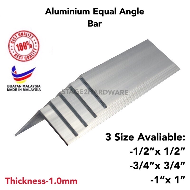Aluminium Equal Angle Bar / Aluminium Corner L Shape / L Corner / Besi ...