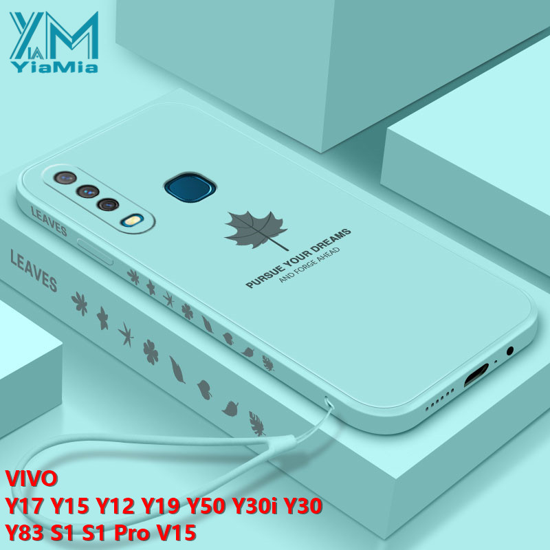 YiaMia Maple Leaf กรณีโทรศัพท์สำหรับ VIVO Y17 Y15 Y12 1901 1902 1904 ...