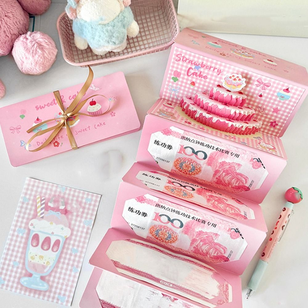 Greeting Card 3 D Pop-Up Folding Birthday Red Envelope 6 Slots ...