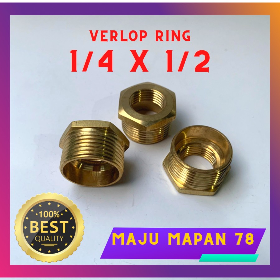 Verlop Ring / Vlok Ring Kuningan ukuran 1/4 X 1/2 | Lazada Indonesia