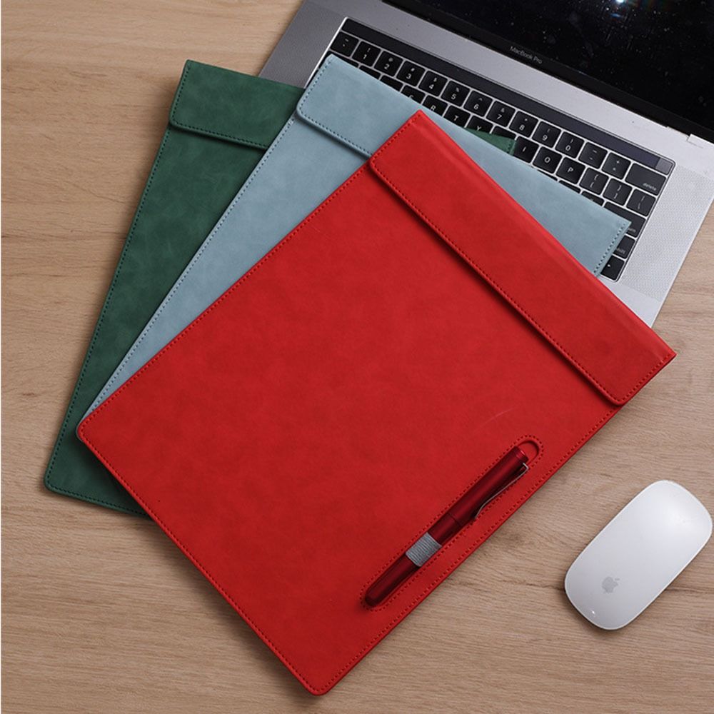 Vintage PU File Folder a4 Magnetic Writing Clipboard Durable with Pen ...