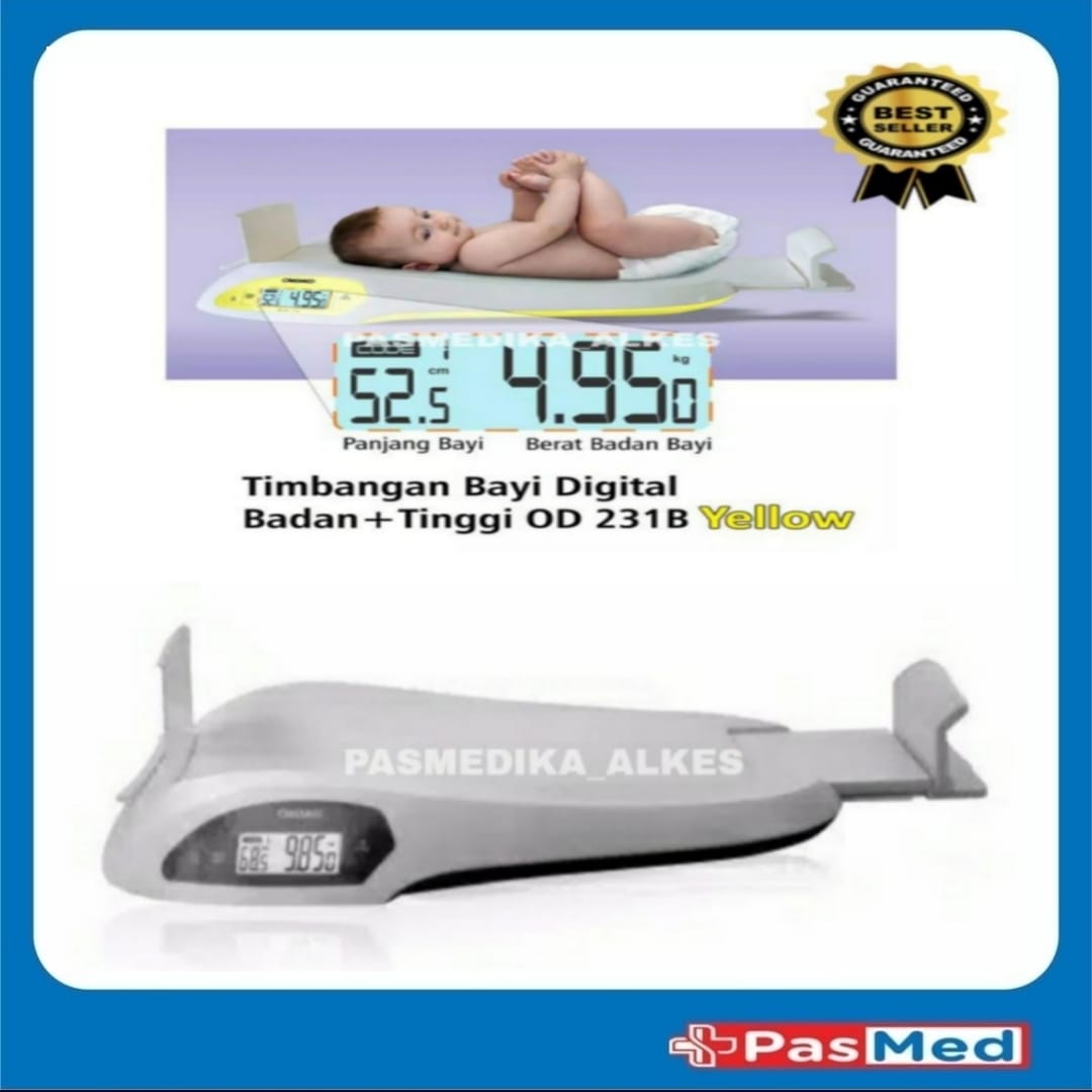 Timbangan Bayi DIGITAL Onemed Alat Ukur Berat dan Tinggi Bayi | Lazada ...