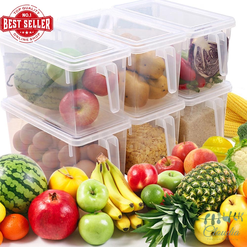 Refrigerator Food Storage Reusable Containers Kitchen Freezer Seal Bin ...