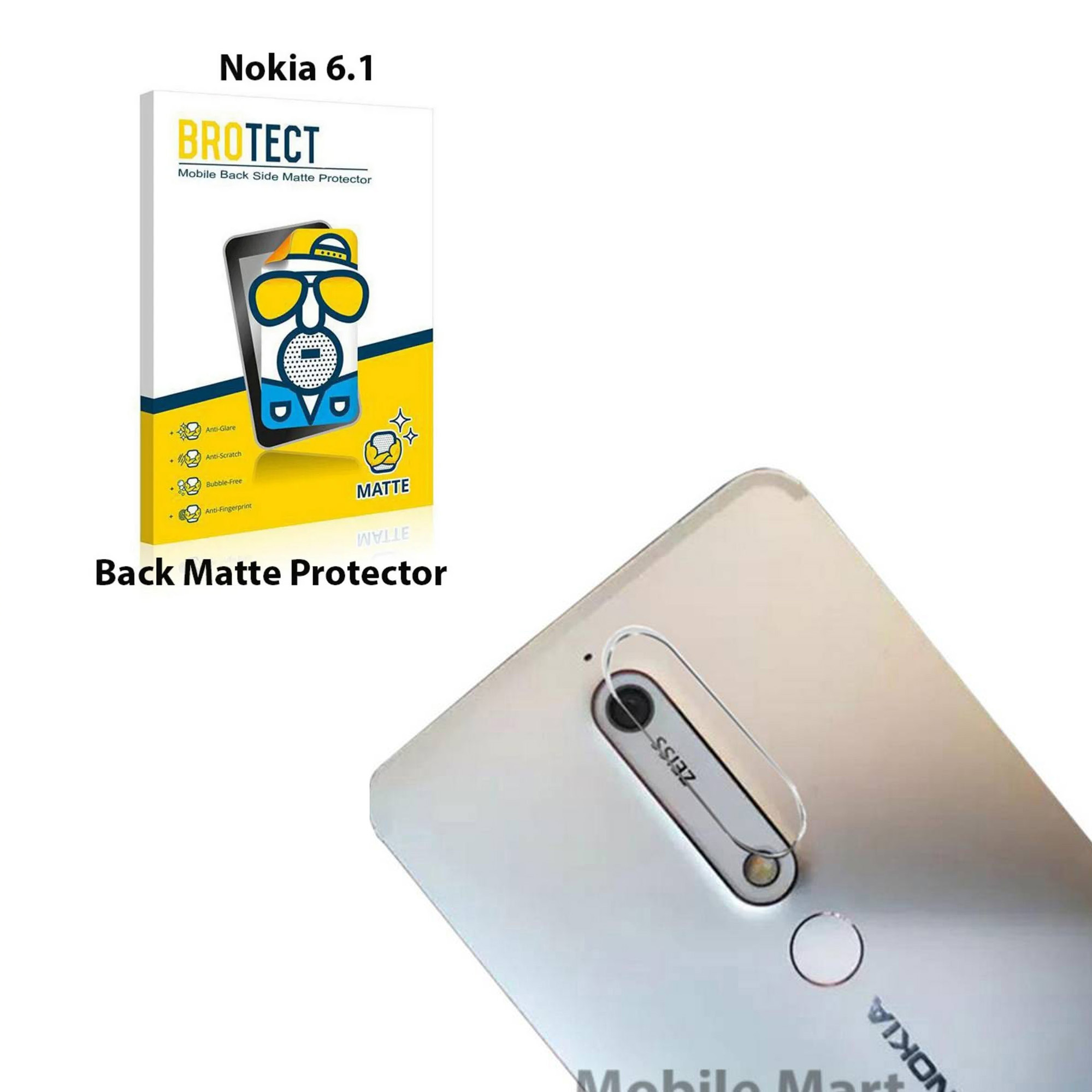 Nokia 6.1 Flexible Matte Soft Skin Protector for Back Panel + Durable ...