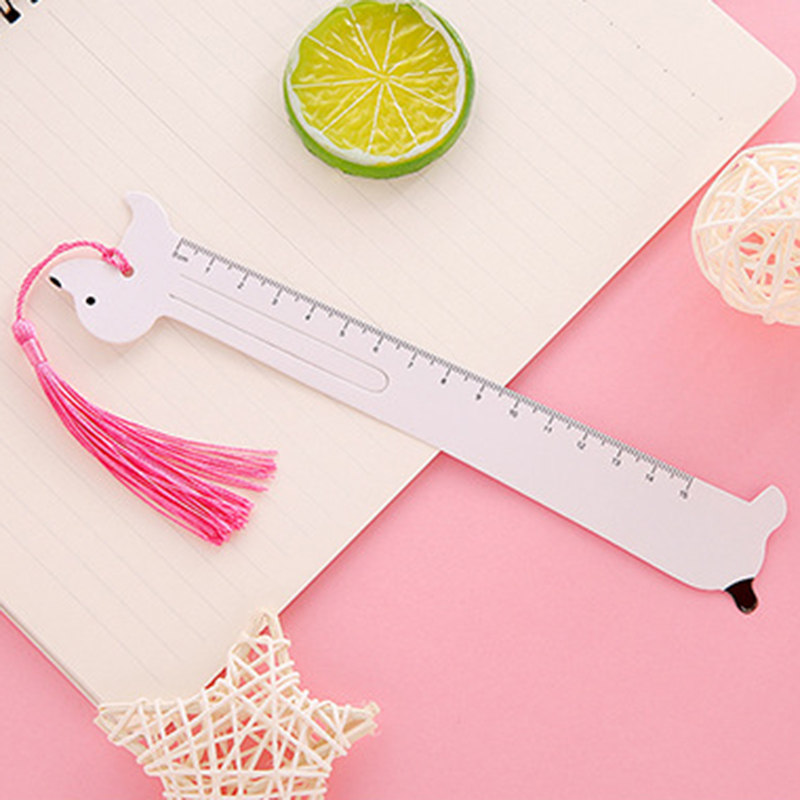 Animal Shape Paper Ruler with Tassel 15cm Metric Measuring Tool Cat ...