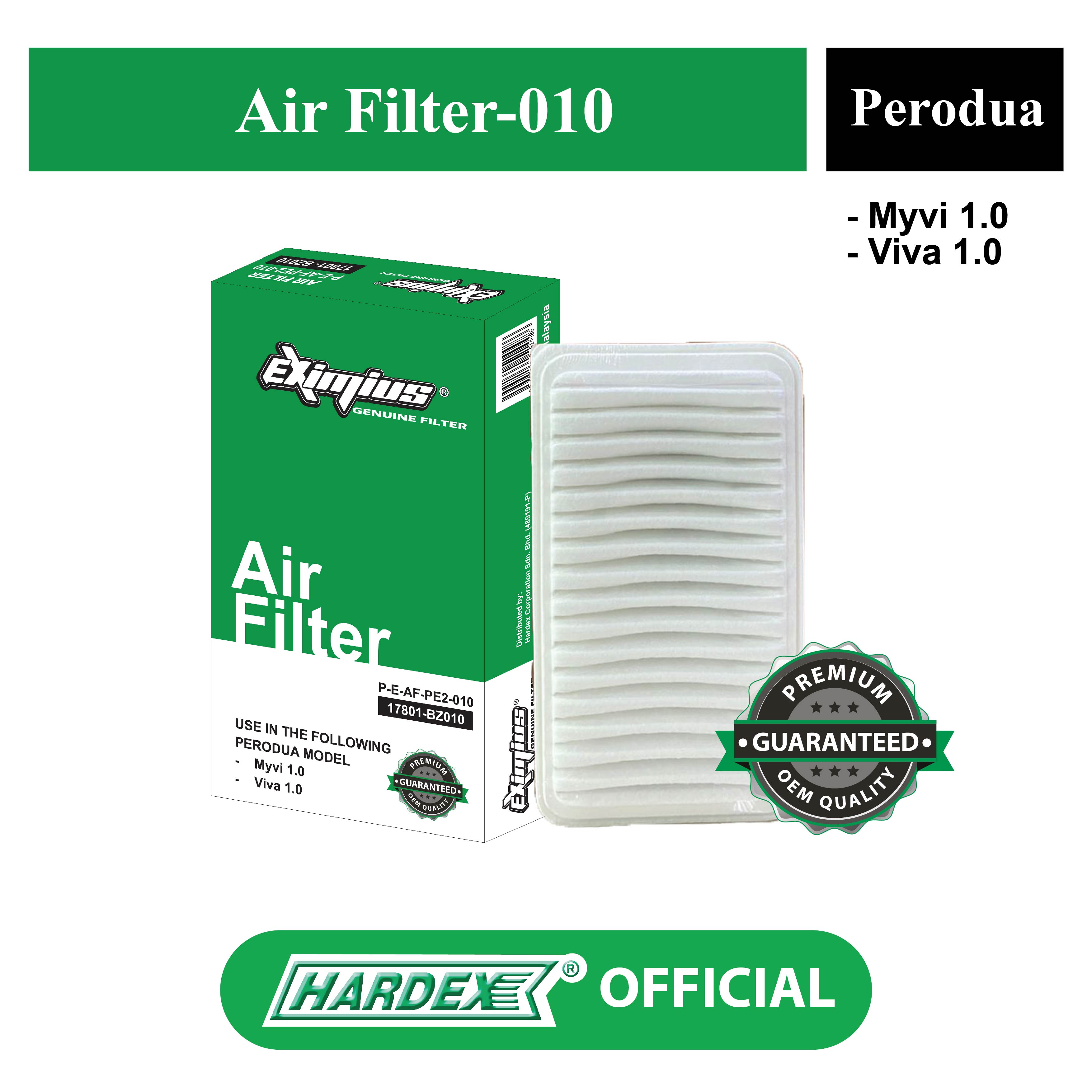 HARDEX Eximius Air Filter - 010 - Perodua Myvi 1.0 & Viva 1.0 (P-E-AF ...