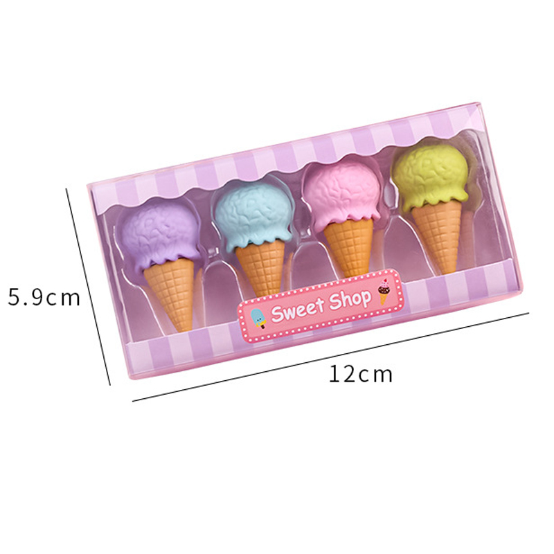 4pcs/box Cartoon Mini Erasers Kids Pencil Erasers Toys Novelty Erasers ...
