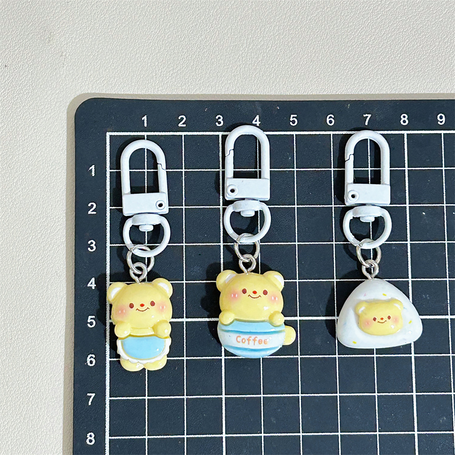 1Pc Cartoon Cute Yellow Butter Bear Key Chain Sweet Girls Japanese ...
