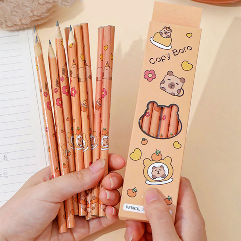12Pcs Funny Cute Capybara Writing Pencil Cartoon HB Drawing Pencil ...