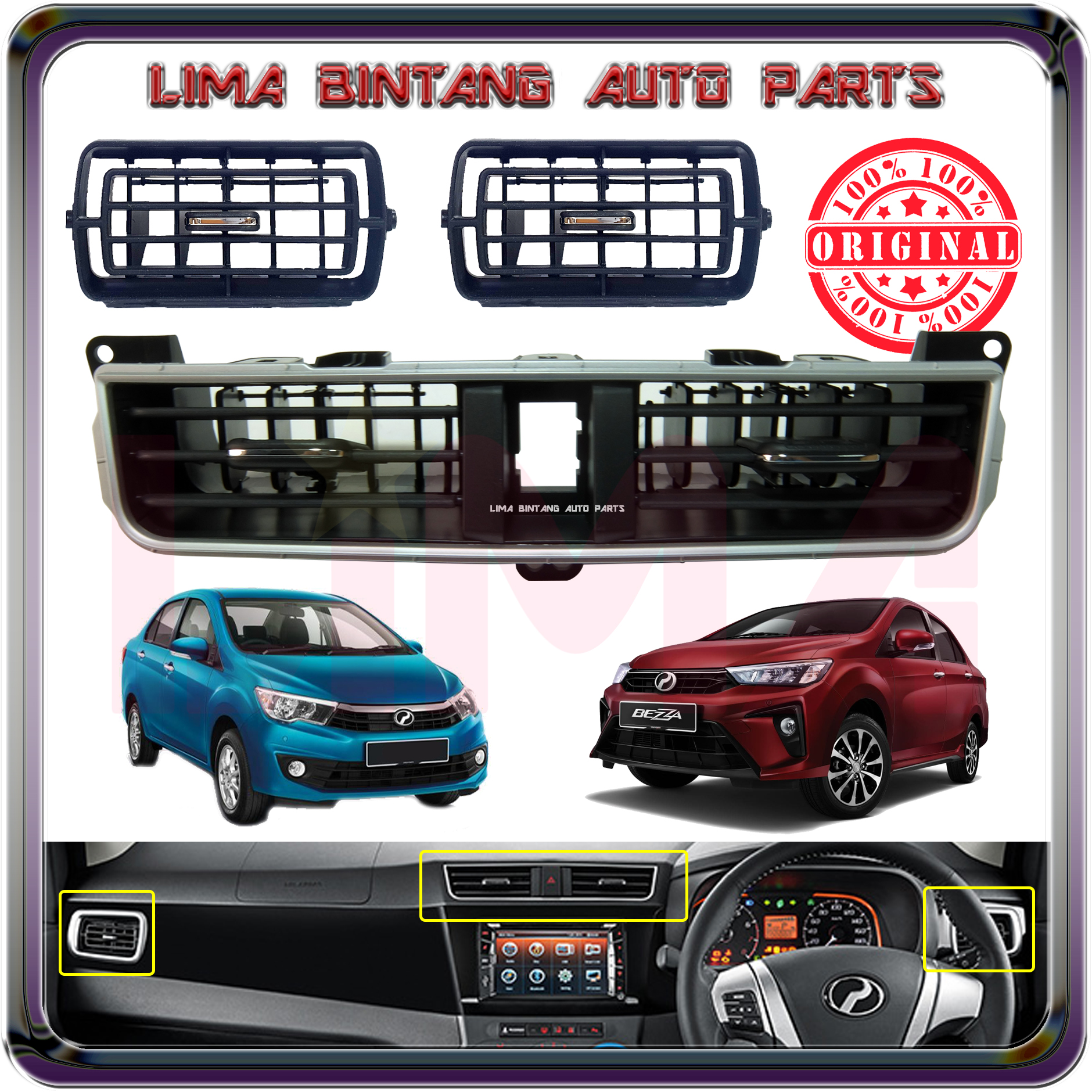 Perodua Bezza Aircond Outlet Vent Air Cond Vent Outlet Center / Side ...