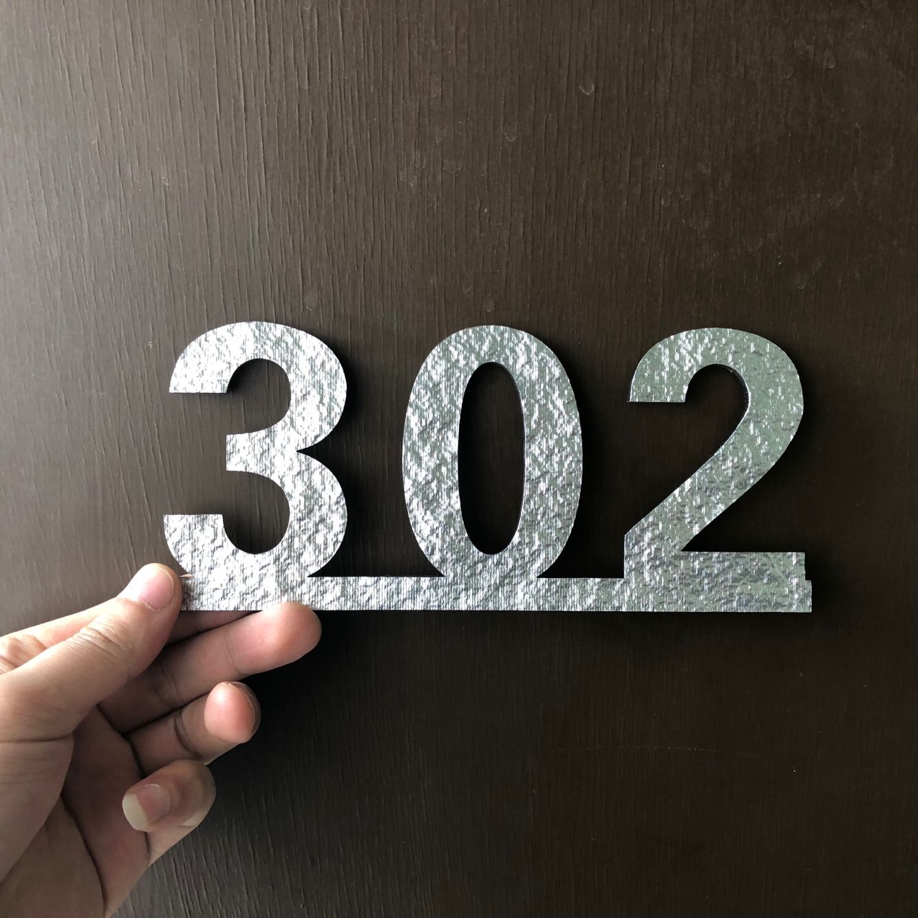 Acrylic antique copper retro house number creative sign silver digital ...