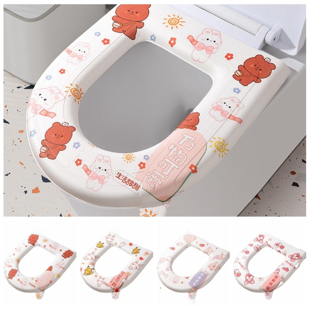 Universal With Handle Toilet Seat Cover Waterproof Cartoon Toilet Seat ...