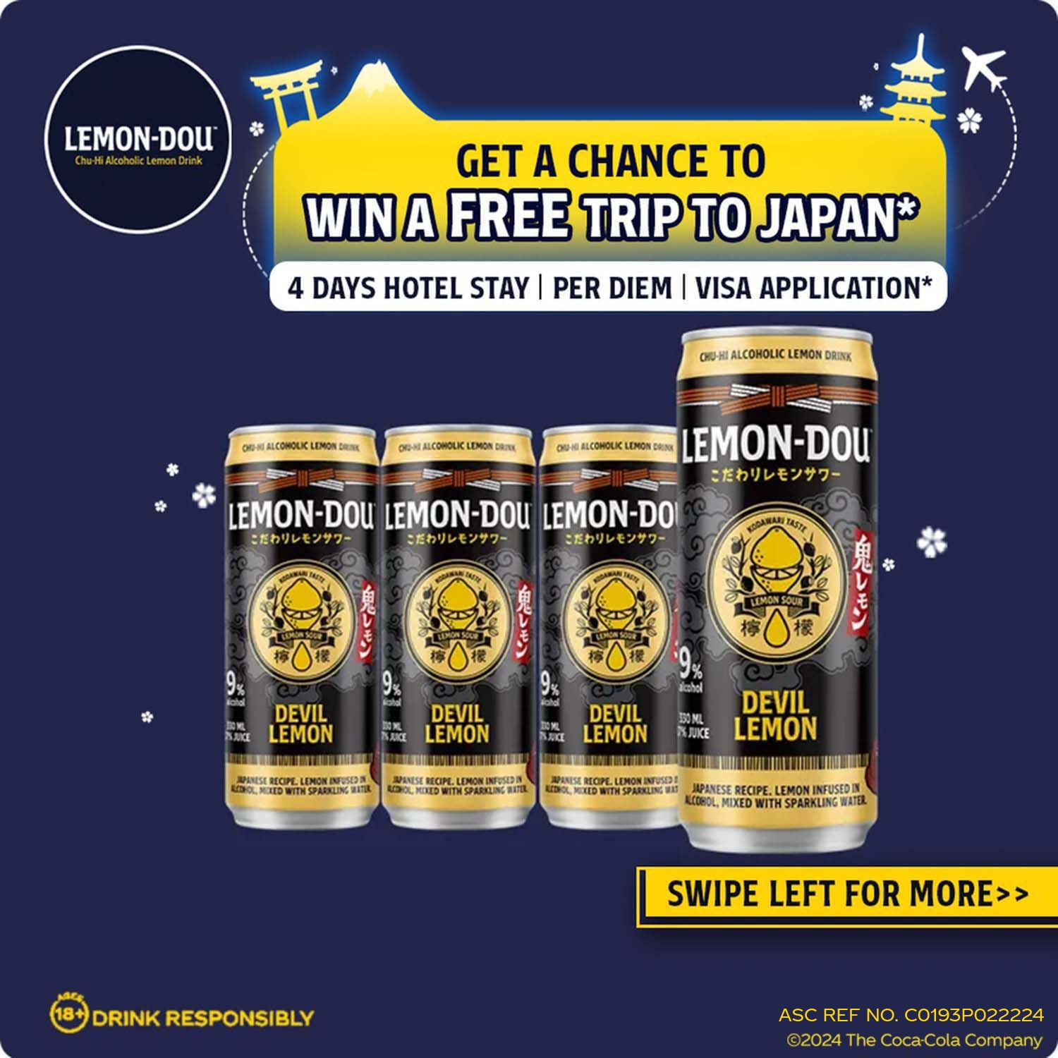 Lemon-Dou Devil Lemon 330mL 9% Alcohol Chu-hi - Pack of 4 | Lazada PH