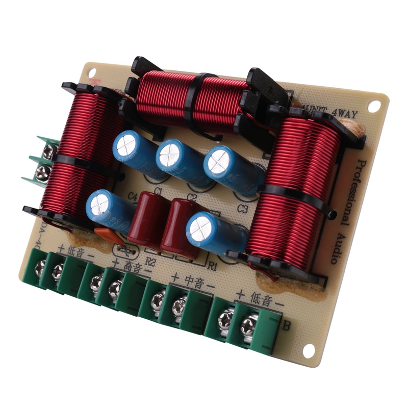 120W 4 Way Crossover Audio Speaker Crossover Dual Bass Midrange Treble ...