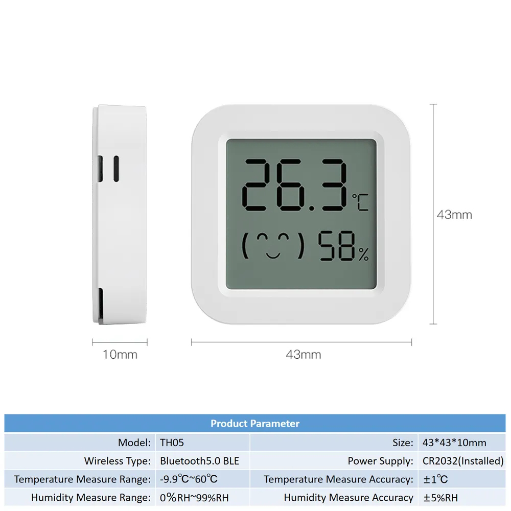 Tuya Temperature Humidity Sensor Mini Lcd Digital Display Compatible ...