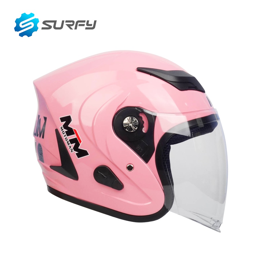 MTM Helmet Motoman Half Face Helmet With Anti-Theft Lock System S-101 ...