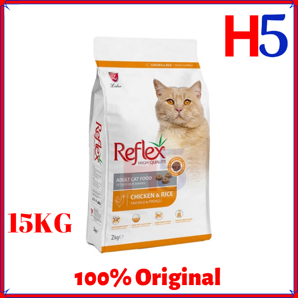 REFLEX Adult Chicken 15KG Dry Cat Food/ Makanan Kucing/ Pet Food | Lazada