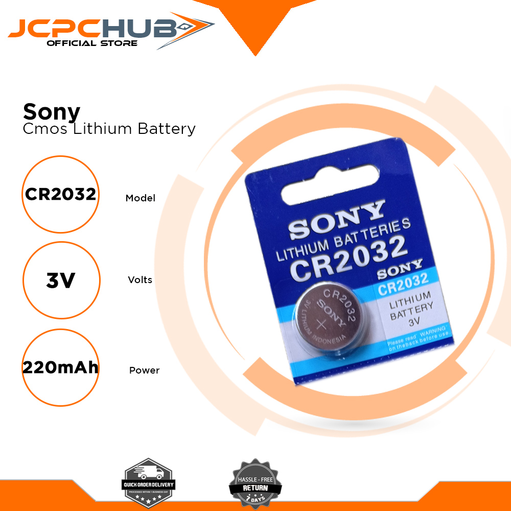 CMOS Sony Lithium Batteries CR2032 3V Batteries for Desktop (1pc ...