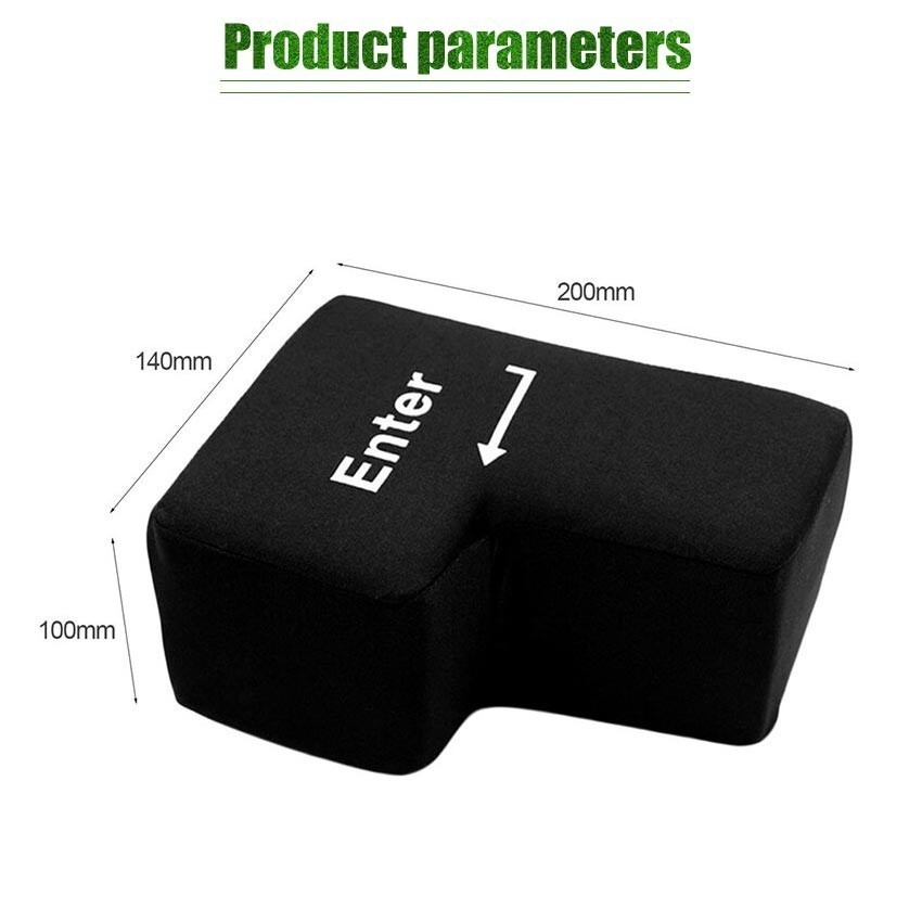 Anti-Stress Computer Enter Key Big Usb Keyboard Vent Button Pillow ...
