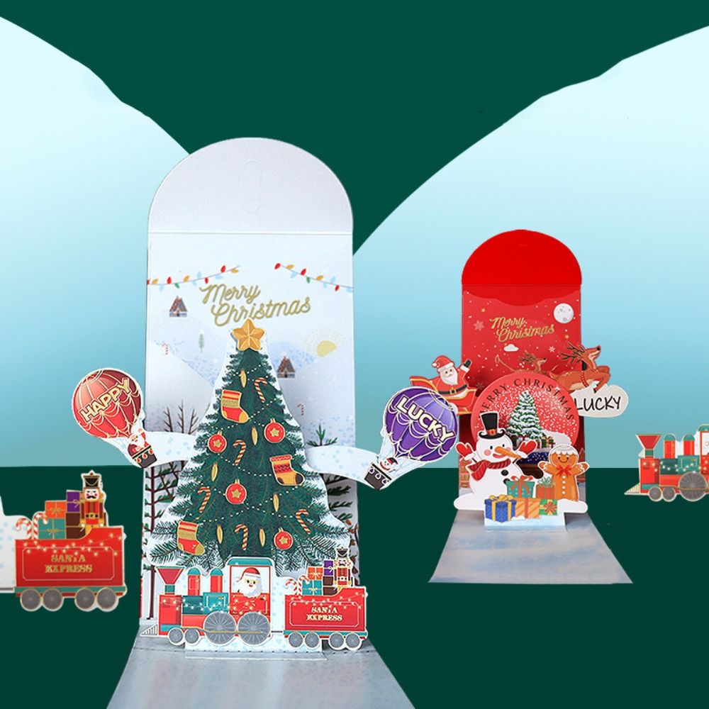 Gift Giving Cartoon Christmas Card Gift Envelope Cute Blessing ...