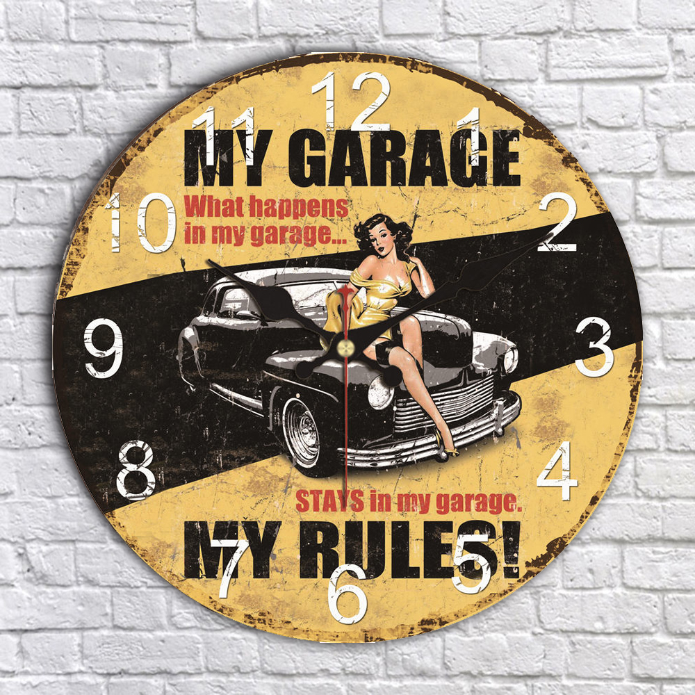 【High-quality】Vintage Hot Gi Design Car Clock Home Decor Office Cafe ...