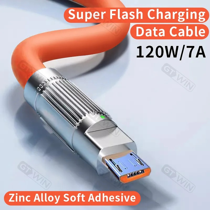 Aweisuan High Quality 120W 7A Fast Charging Micro USB Cable For Andriod Universal Mobile Phone ...