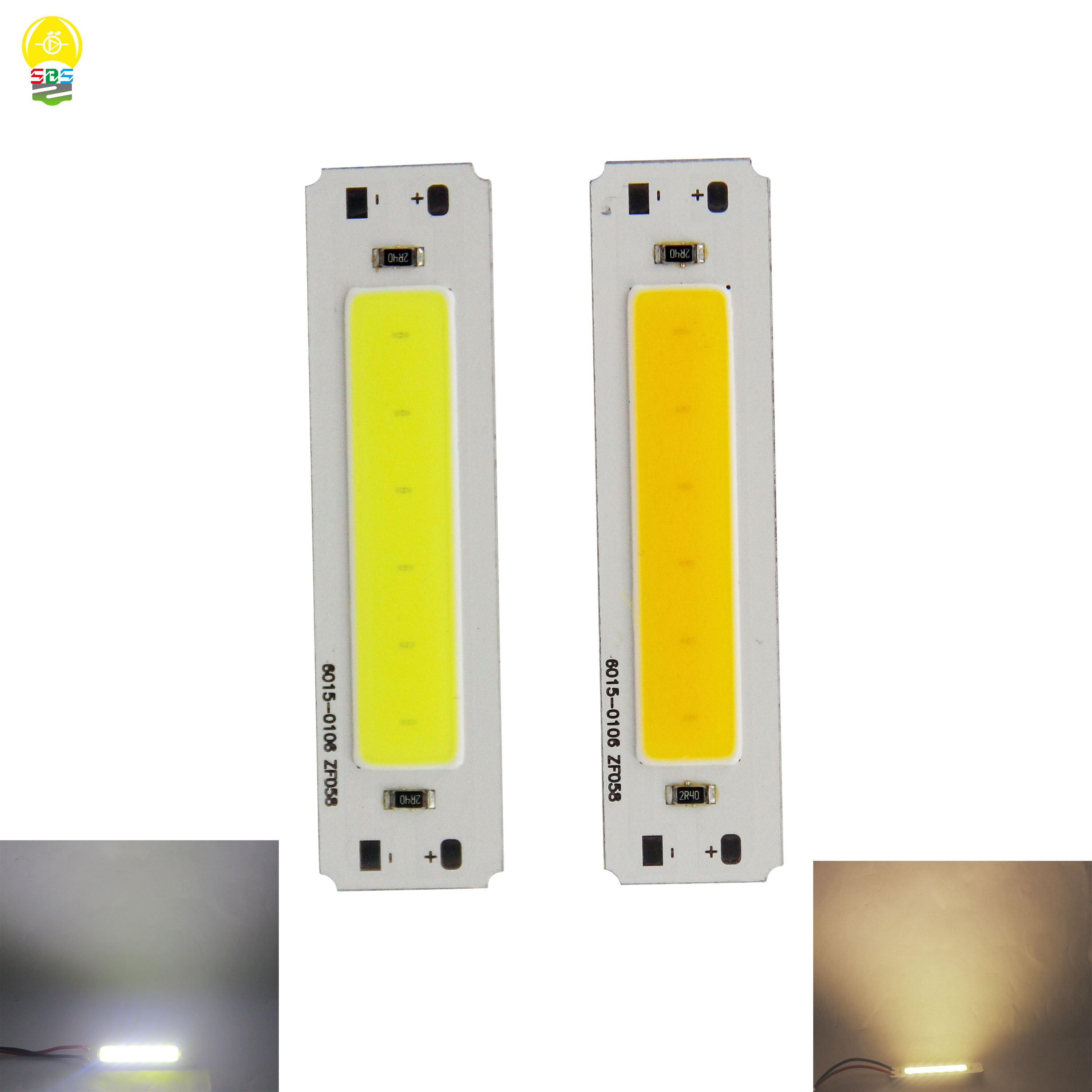 60*15mm DC 5V USB led source 2W LED COB Chip on board warm cold white ...