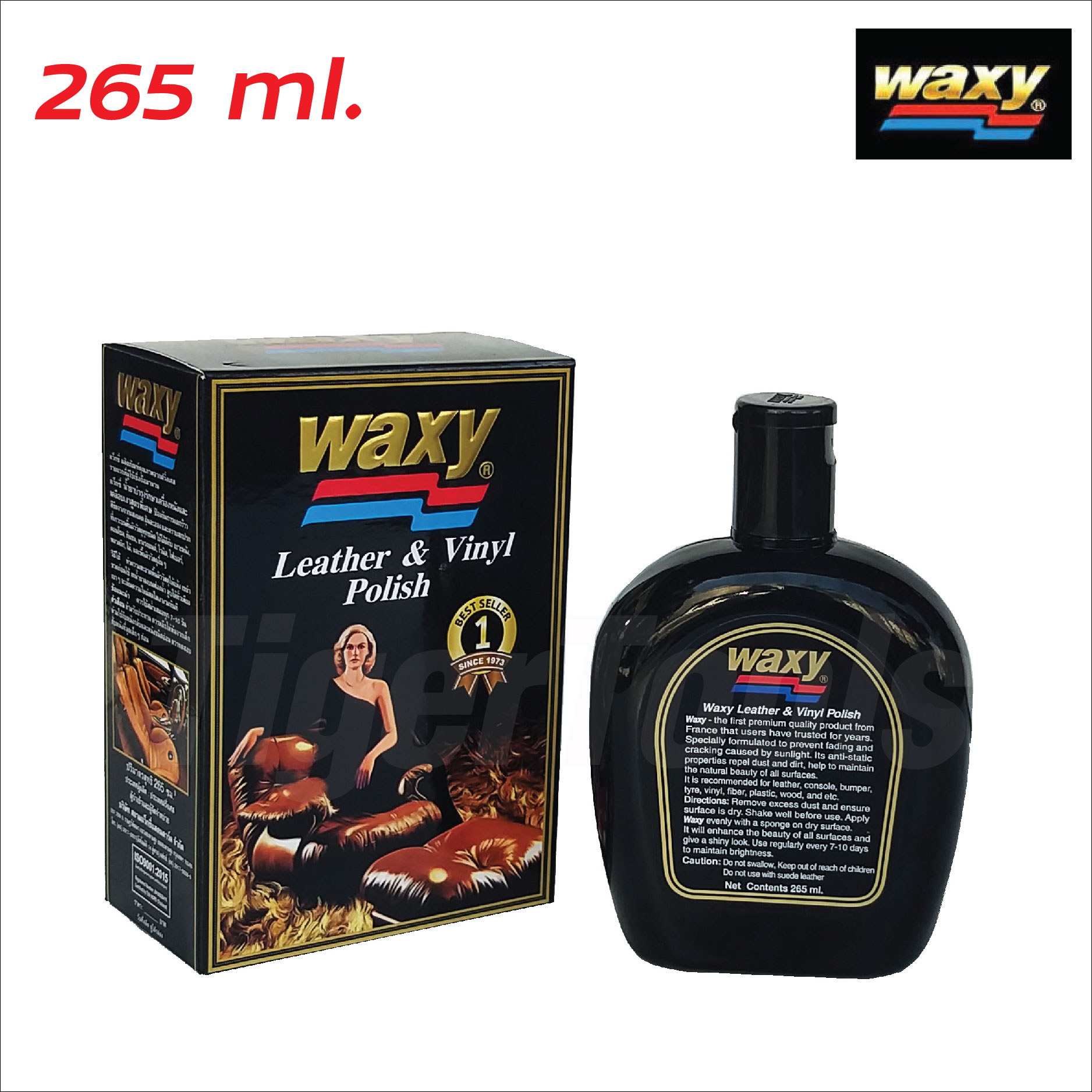 Waxy ขนาด 265 ml. น้ำยาบำรุงรักษาเครื่องหนัง และเคลือบเงา สูตรพิเศษ ใช้ได้กับเบาะหนัง คอนโซล กัน ...