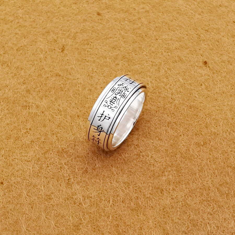 【Fashion-forward】Vintage Silver Rotating Silver Ring Ring Ring Rings ...