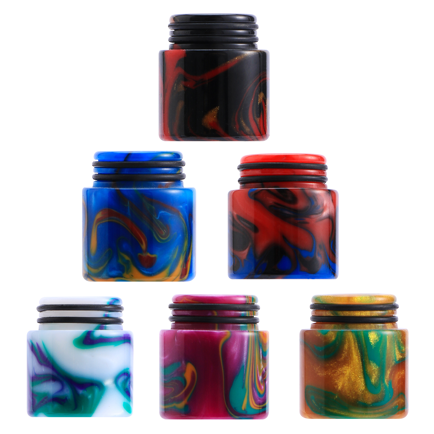 อุปกรณ์เครื่องชงกาแฟ 6Pcs 810 Drip Tip Connector Tips Cover Resin ...