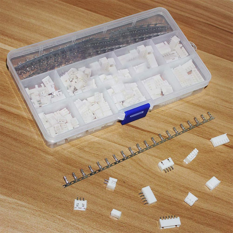 460Pcs 2.54mm JST-XH Connector Kit with 2.54mm Female Pin Header and 2/3/4/5/6 Pin Housing ...