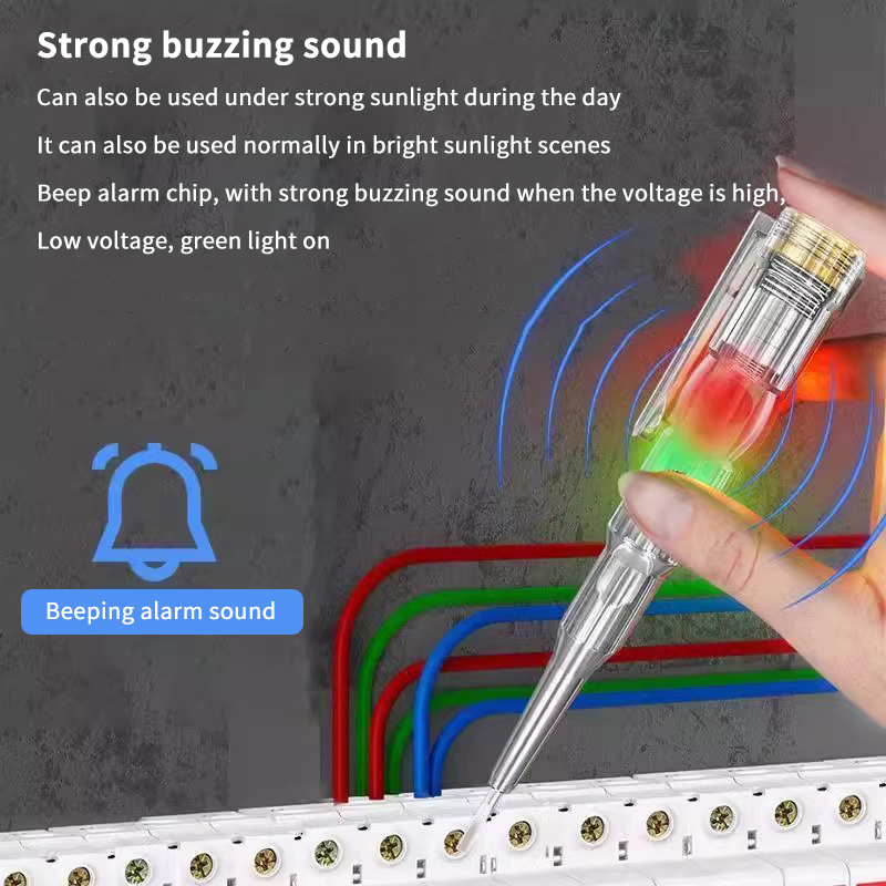 Test Pen Color Double Light Sensor Beep Alarm Electrician Test Broken ...