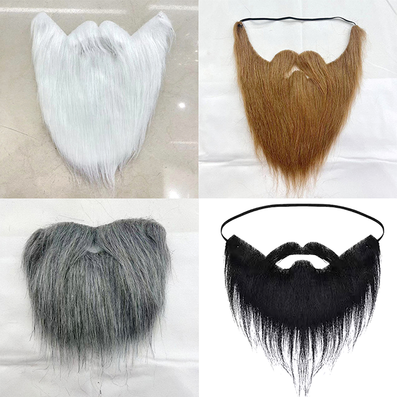 1PC Unisex Fancy Fake Beard Halloween Costume Facial Hair Moustache Wig ...