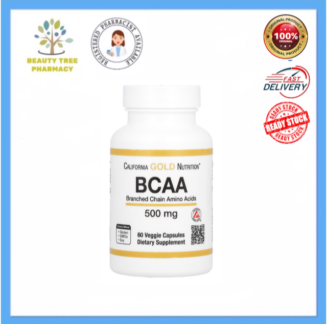 California Gold Nutrition BCAA Branched Chain Amino Acids 500mg 60 ...