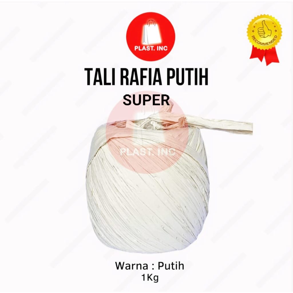TALI RAFIA / TALI PACKING / TALI RAPIA/ TALI GULUNG WARNA PUTIH ...