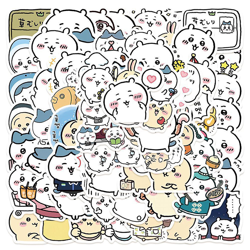 60Sheets Cartoon Cute Chiikawa Stickers Lovely Anime Pet Profile ...
