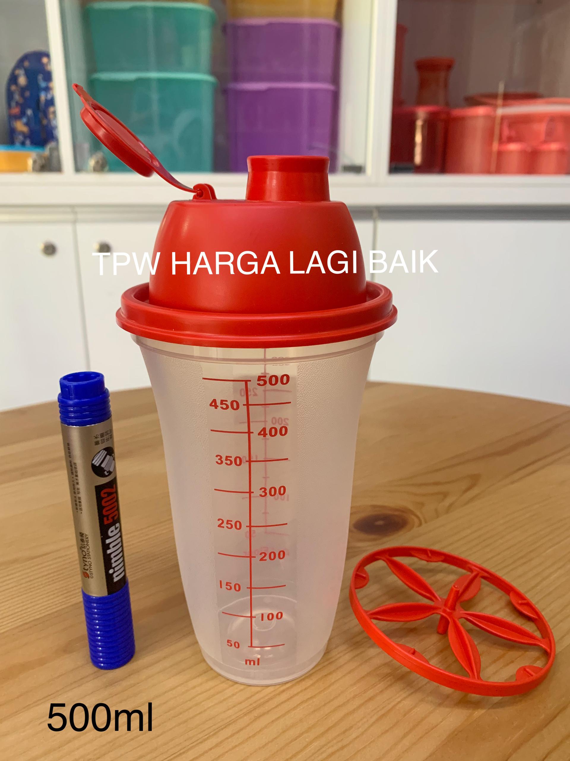 Tupperware Shaker Bottle Tupperware Quick Shake 500ml (Red)