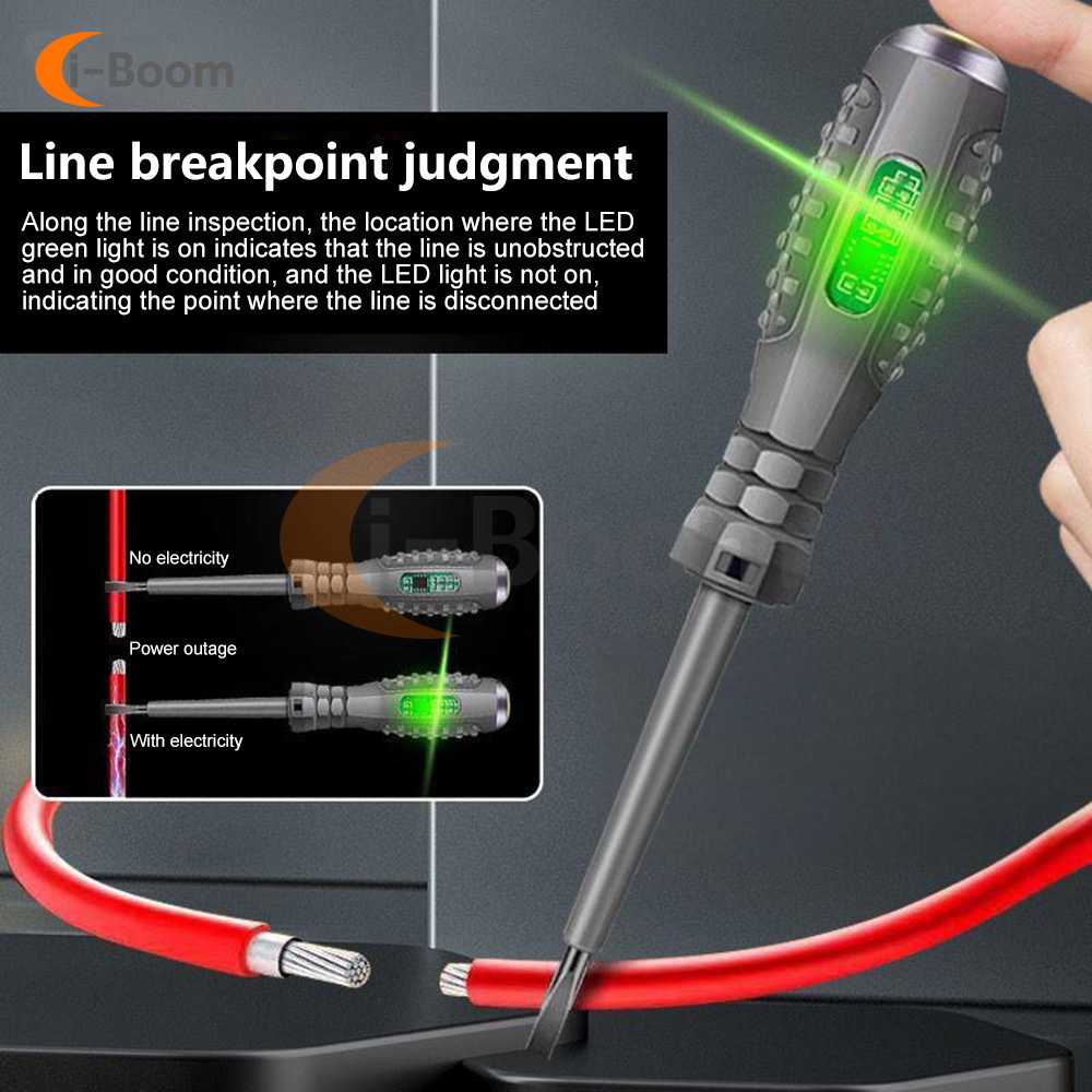 11v~220v Electrician Test Pen Insulated Screwdriver Circuit On/off Zero ...