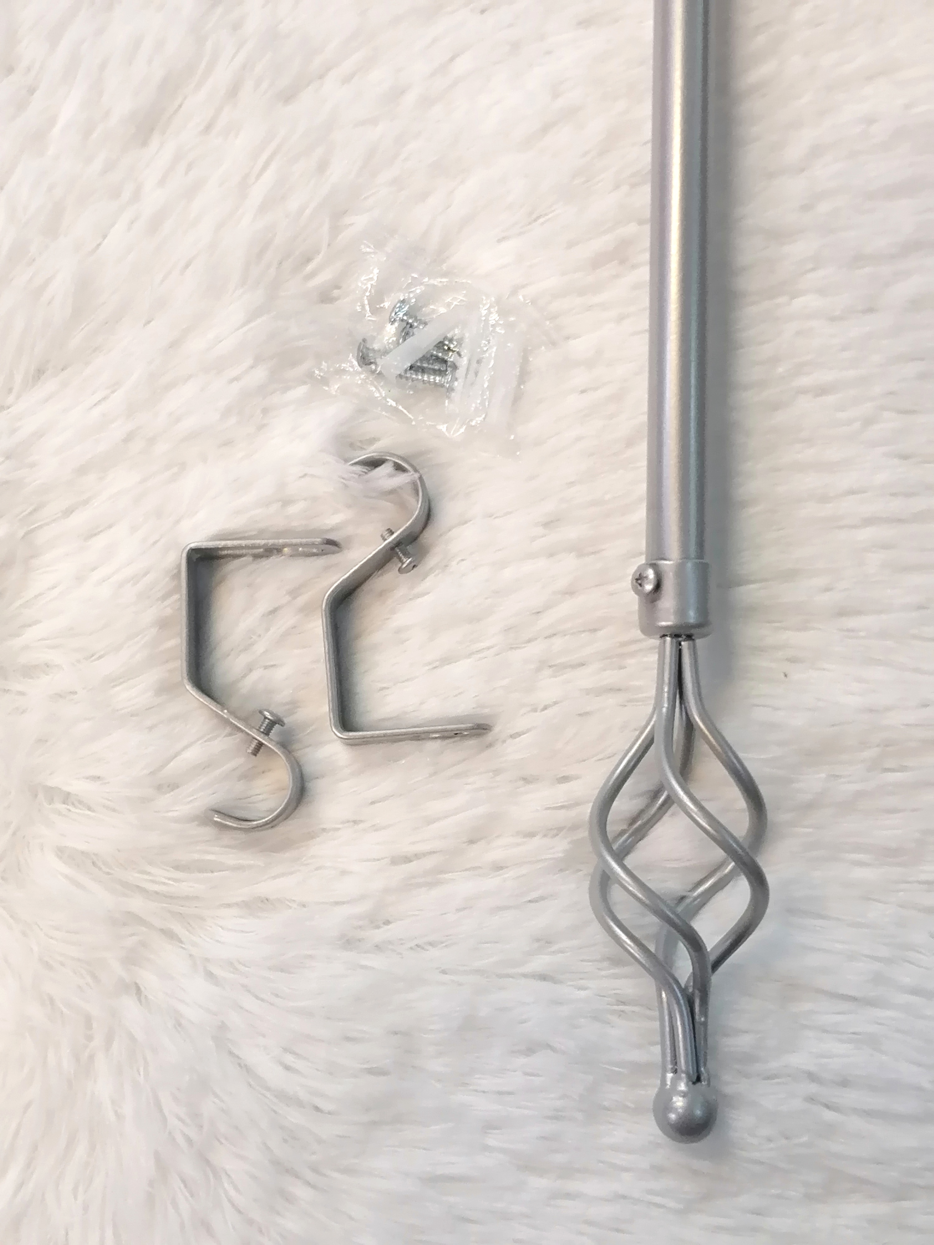 Decorative Elegant Spiral Curtain Rod Metal Design Extendable ...